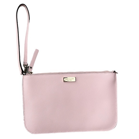 kate spade | Bags | Kate Spade Blush Pink Wristlet With Gold Hardware ...